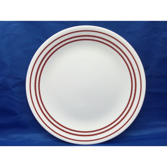 Corelle | Dining | Corelle Red Stripe Cafe Plates | Poshmark